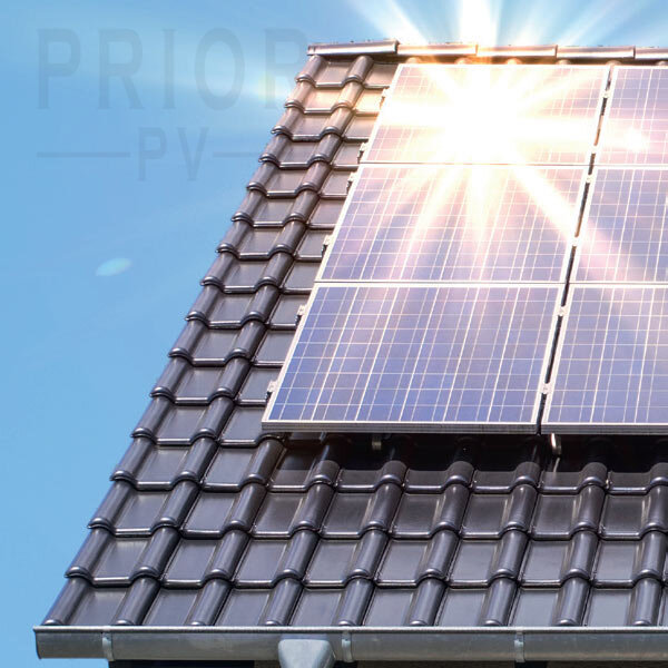 Prior PV mounting kit for pitched roofs in black – 2x2 solar modules ...